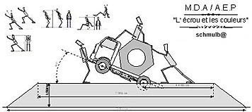 Scénographie, plans et construction d'un rond-point d'art à Perpignan